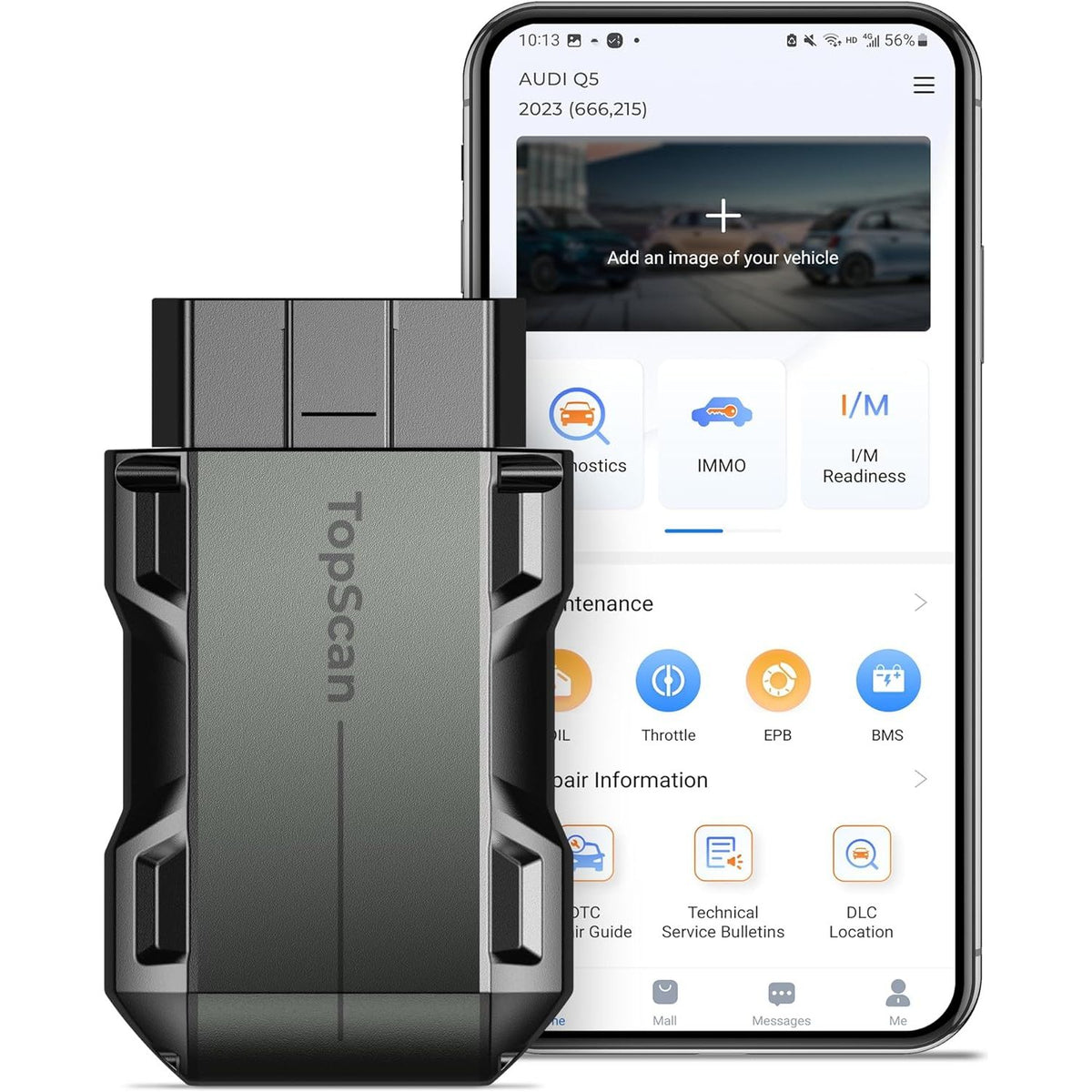 TOPDON TOPSCAN PRO ( IOS & Android ) Diagnostic Scan Dongle Full Syste ...