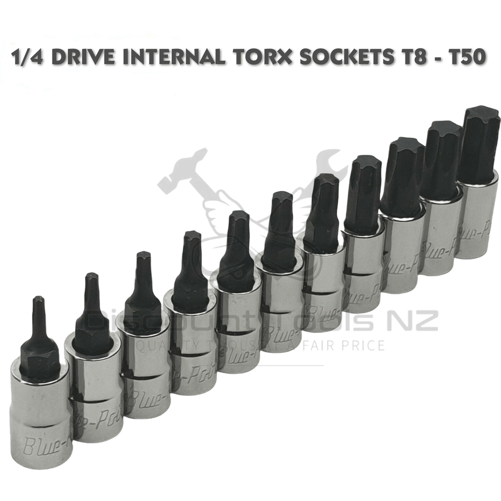 Blue Point 1/4 Drive Internal Torx Sockets T8 - T50