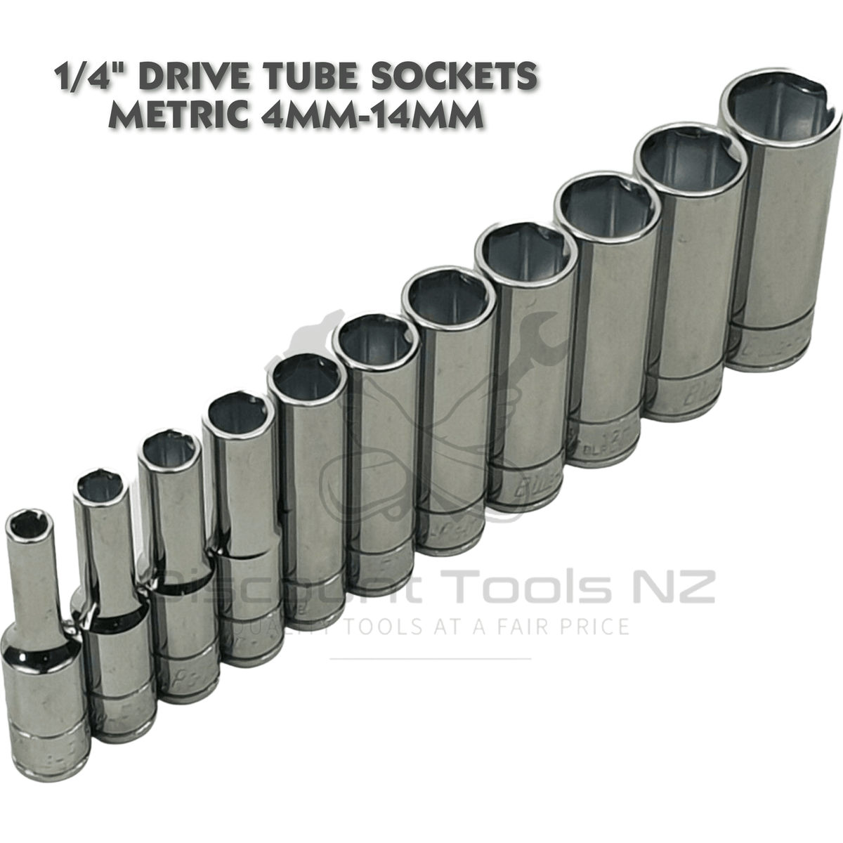 Blue Point 1/4 Drive Tube Sockets Metric 4mm-14mm — Discount Tools NZ
