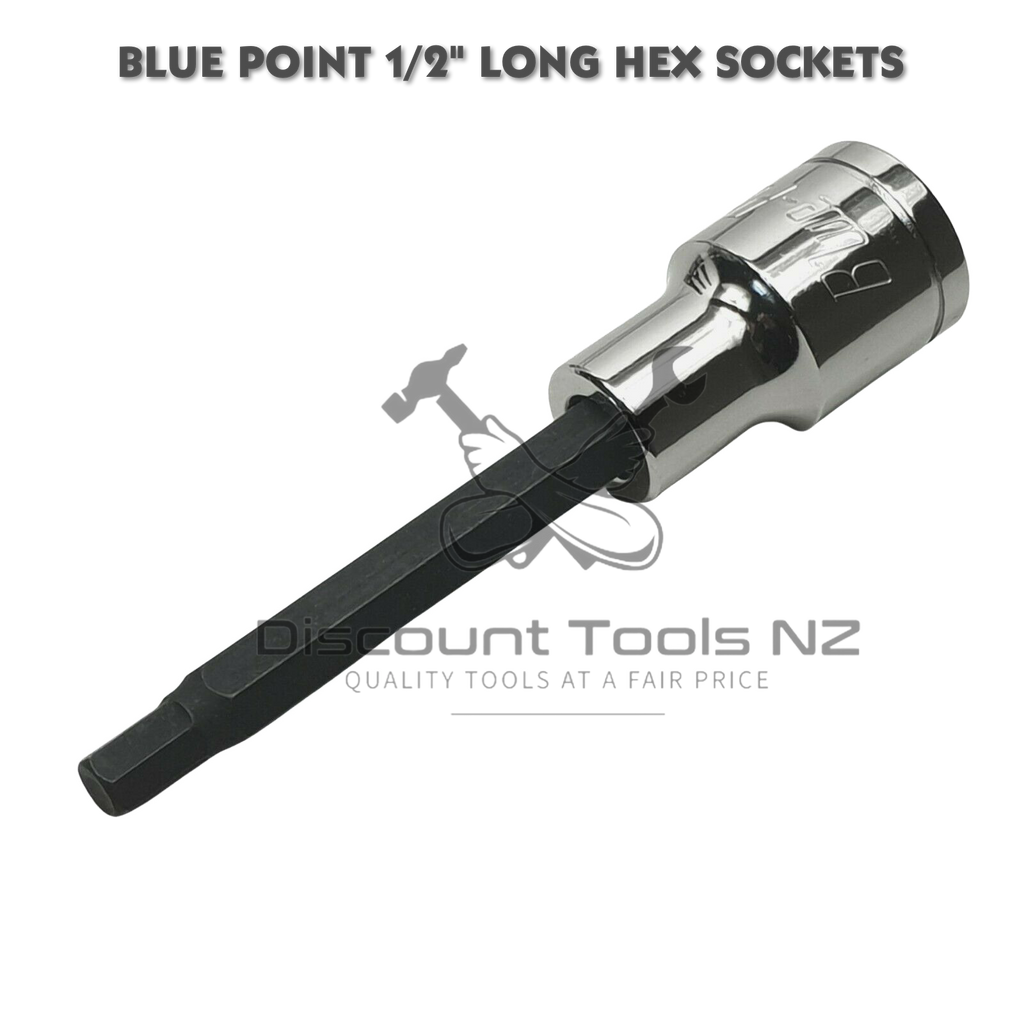 Blue Point 1/2" Long Hex Socket Set 11 Sizes Available
