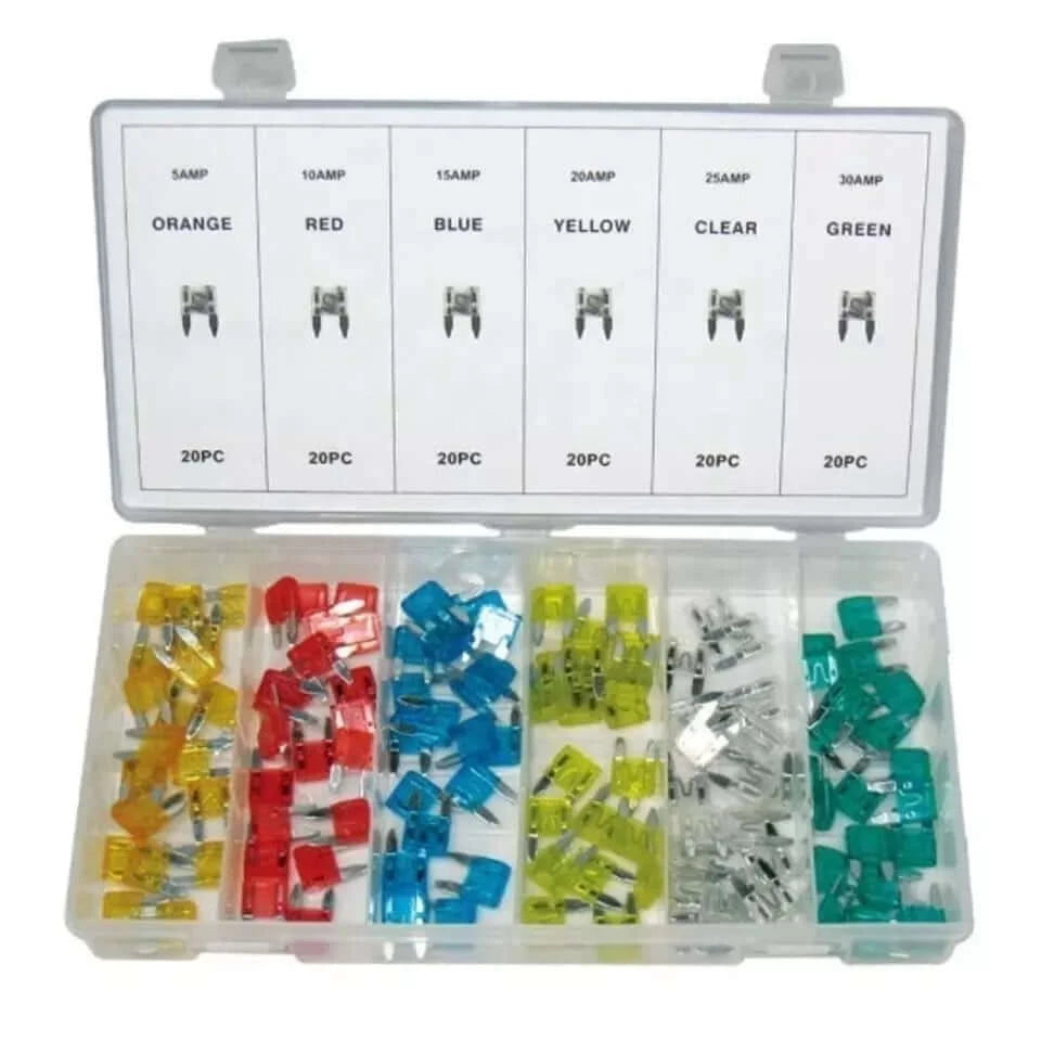 DTNZ 120pc Car Mini Blade Fuse Assortment Kit